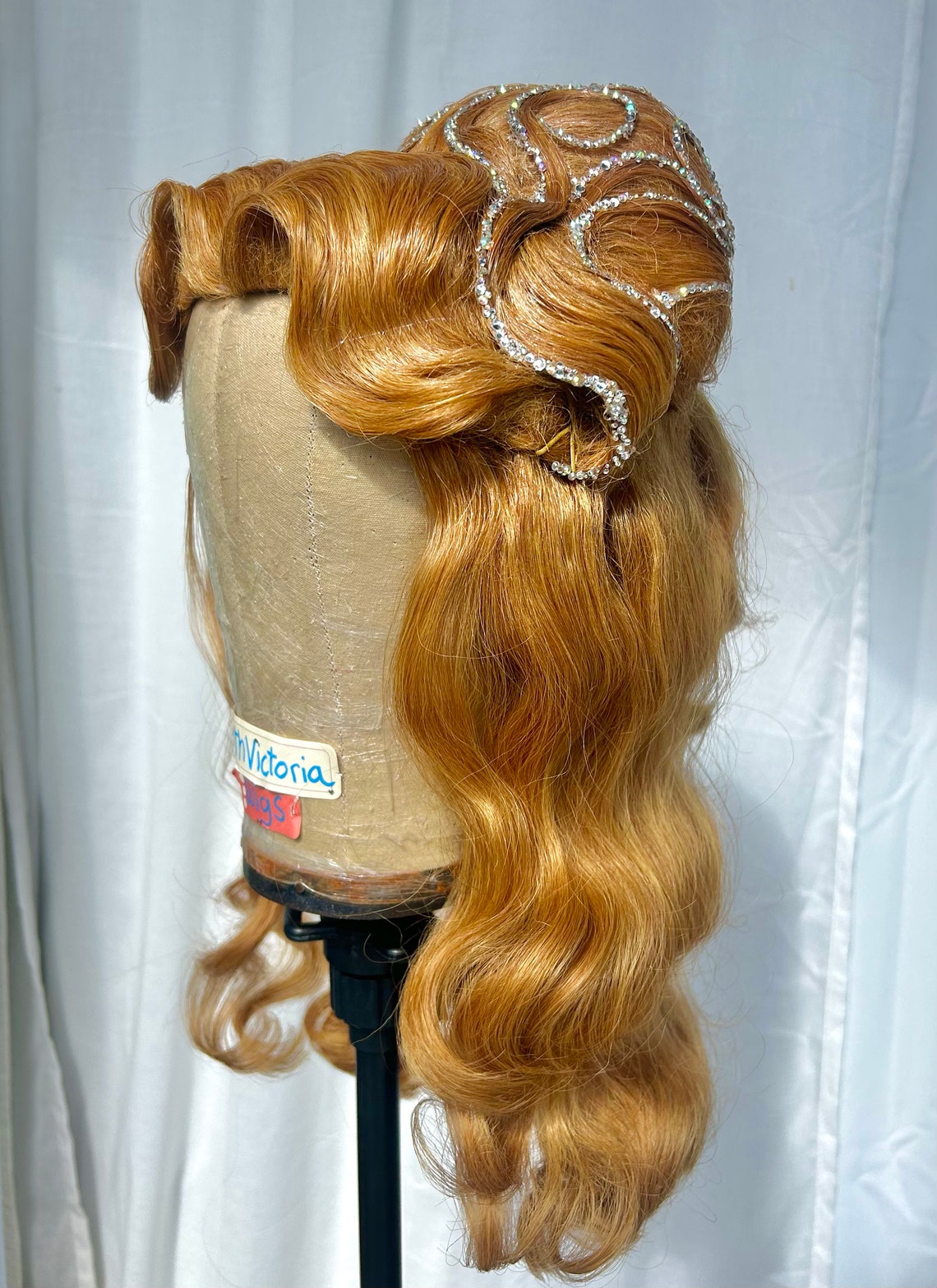 READY TO SHIP: Rhinestone 1960s Inspired Beehive Drag Wig, Costume Wig ...