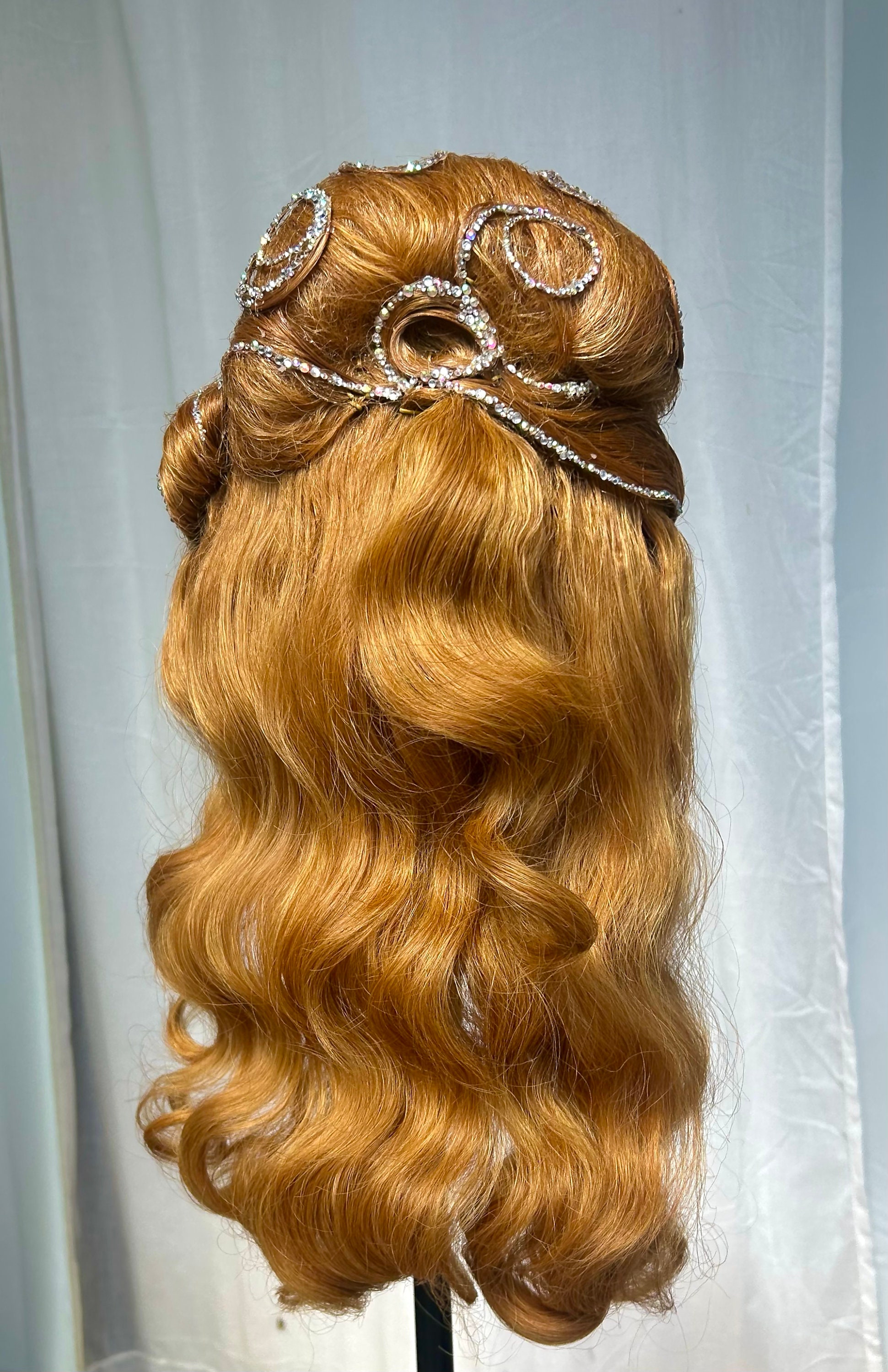 MADE TO ORDER: Rhinestone 1960s Inspired Beehive Drag Wig, Costume Wig ...