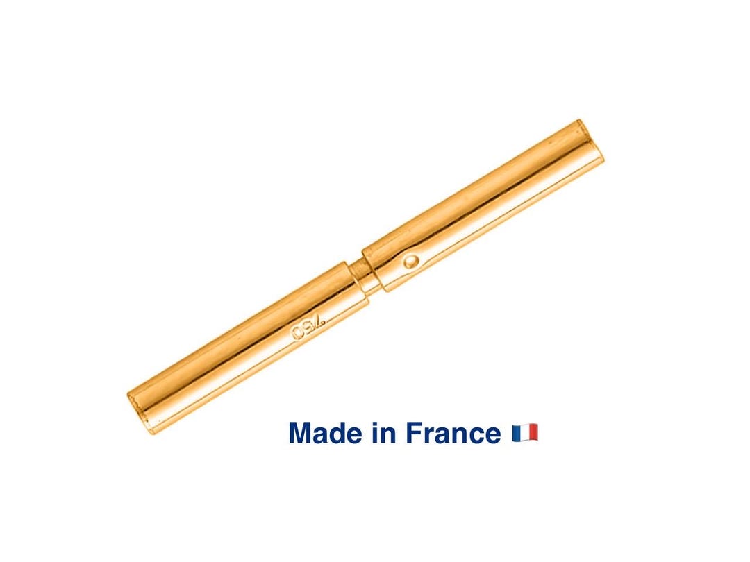 18k Gold Bayonet Clasp, 18k Gold Cylinder Clasp, 18k 750 Yellow Gold ...