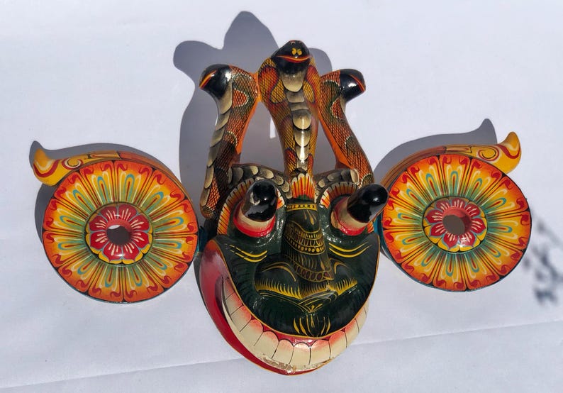 Vintage Traditional Sri Lanka Gara Demon Mask - Etsy