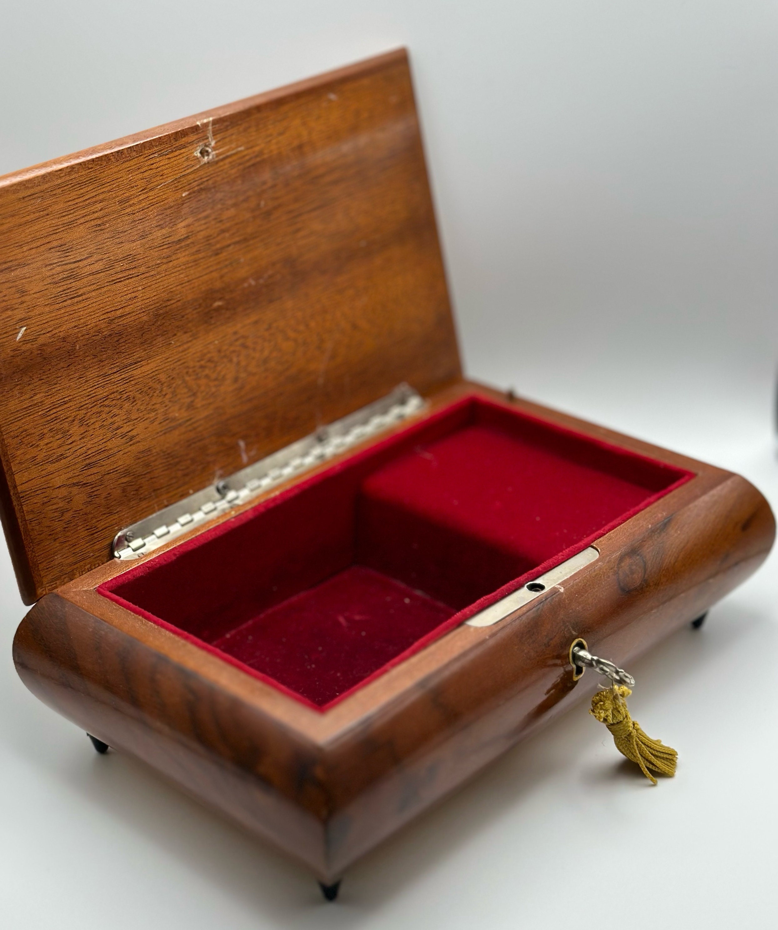 Vintage Handcrafted Sorrento Italian Music Box Jewelry Box Plays come ...