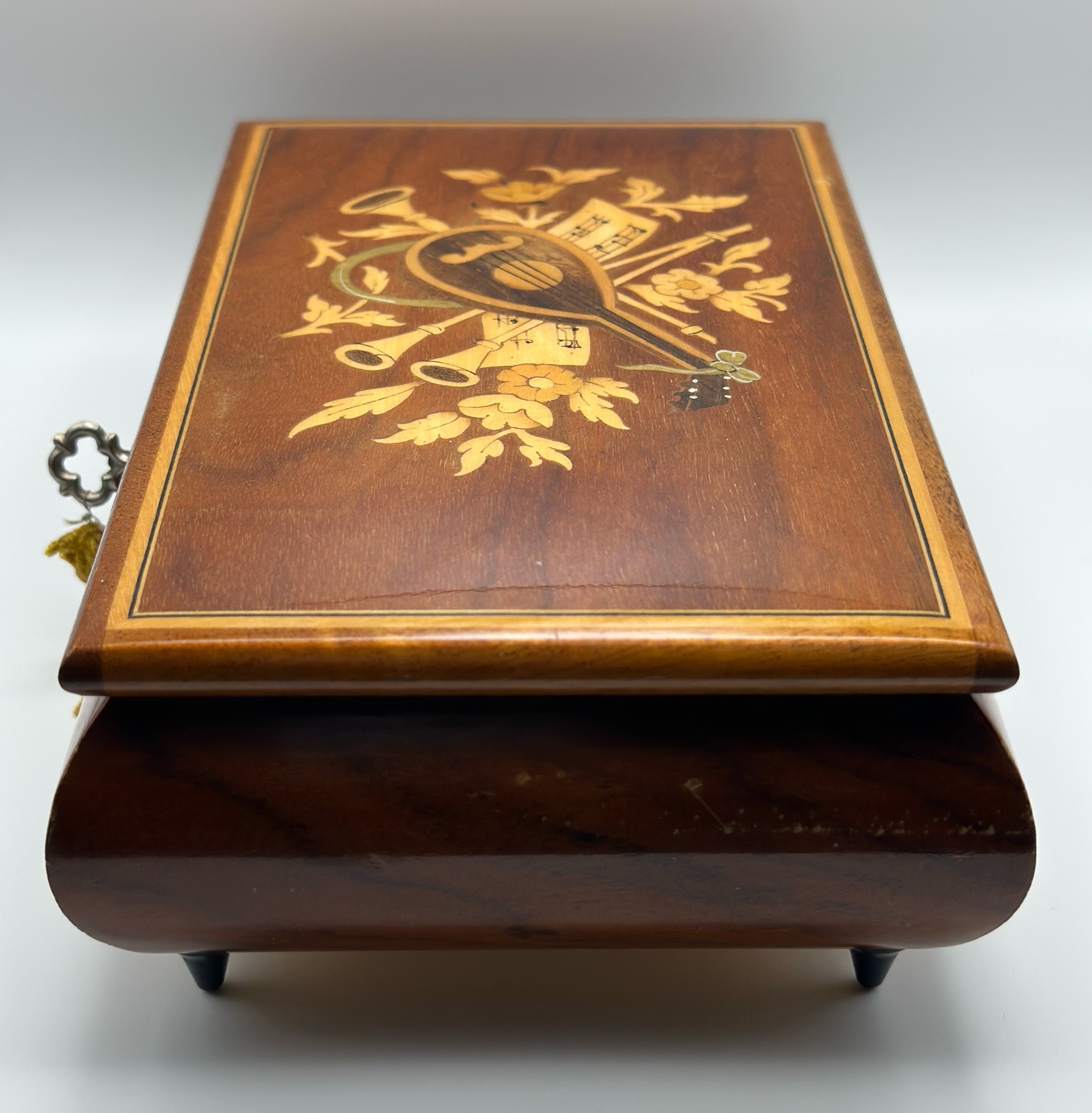 Vintage Handcrafted Sorrento Italian Music Box Jewelry Box Plays come ...