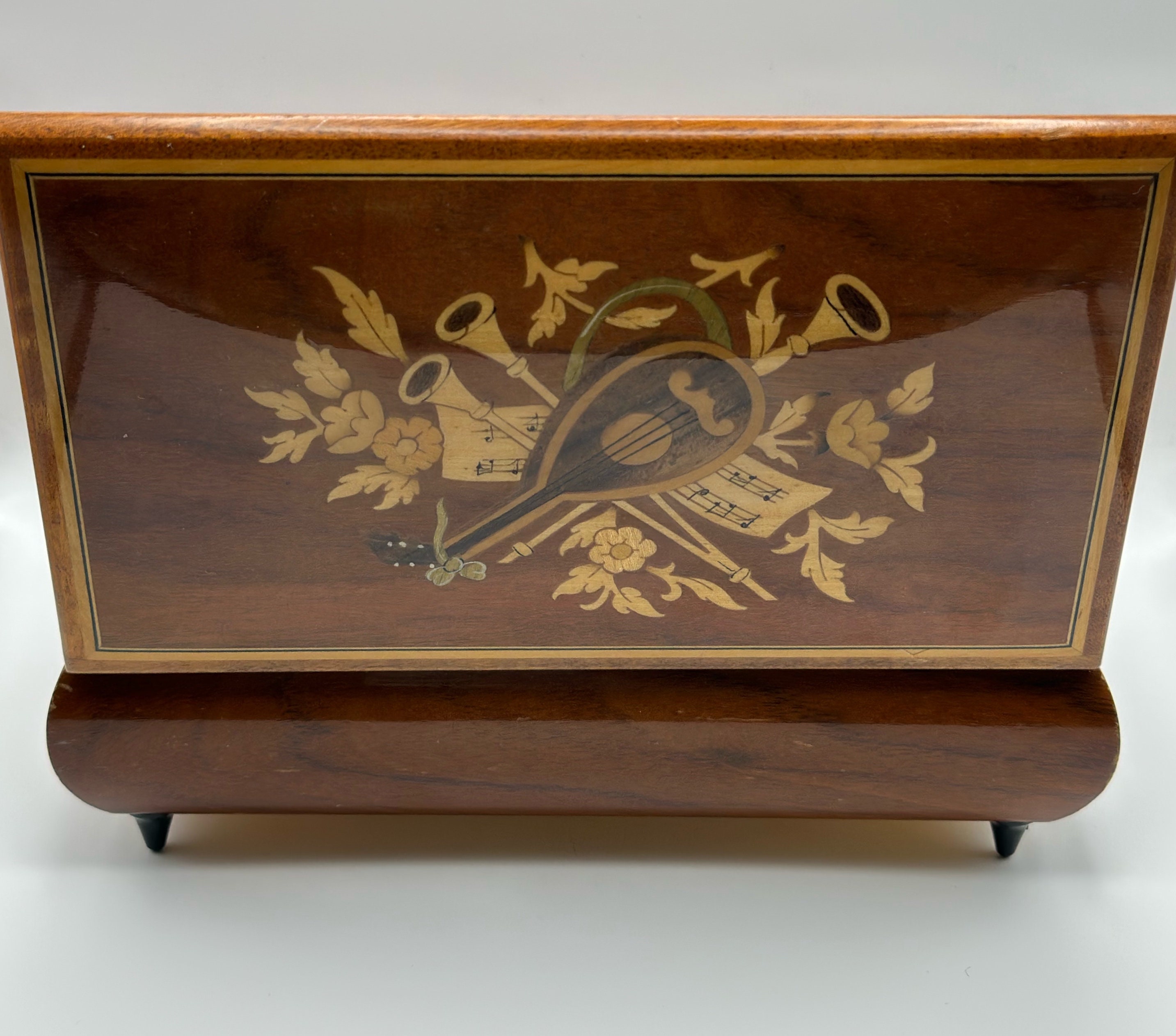 Vintage Handcrafted Sorrento Italian Music Box Jewelry Box Plays come ...