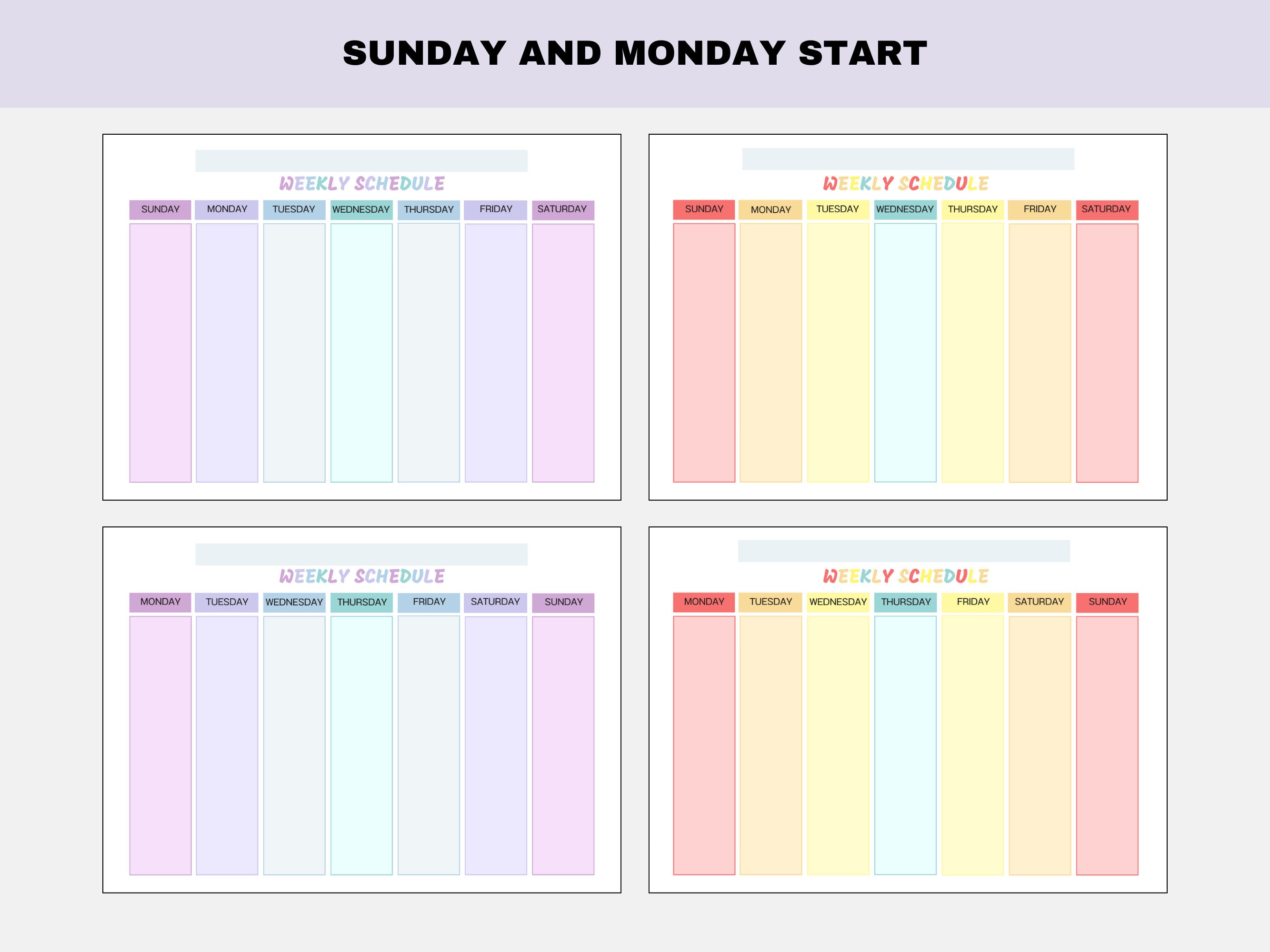 Kids Weekly Schedule | Visual Timetable Editable Pdfs | Autism Weekly ...