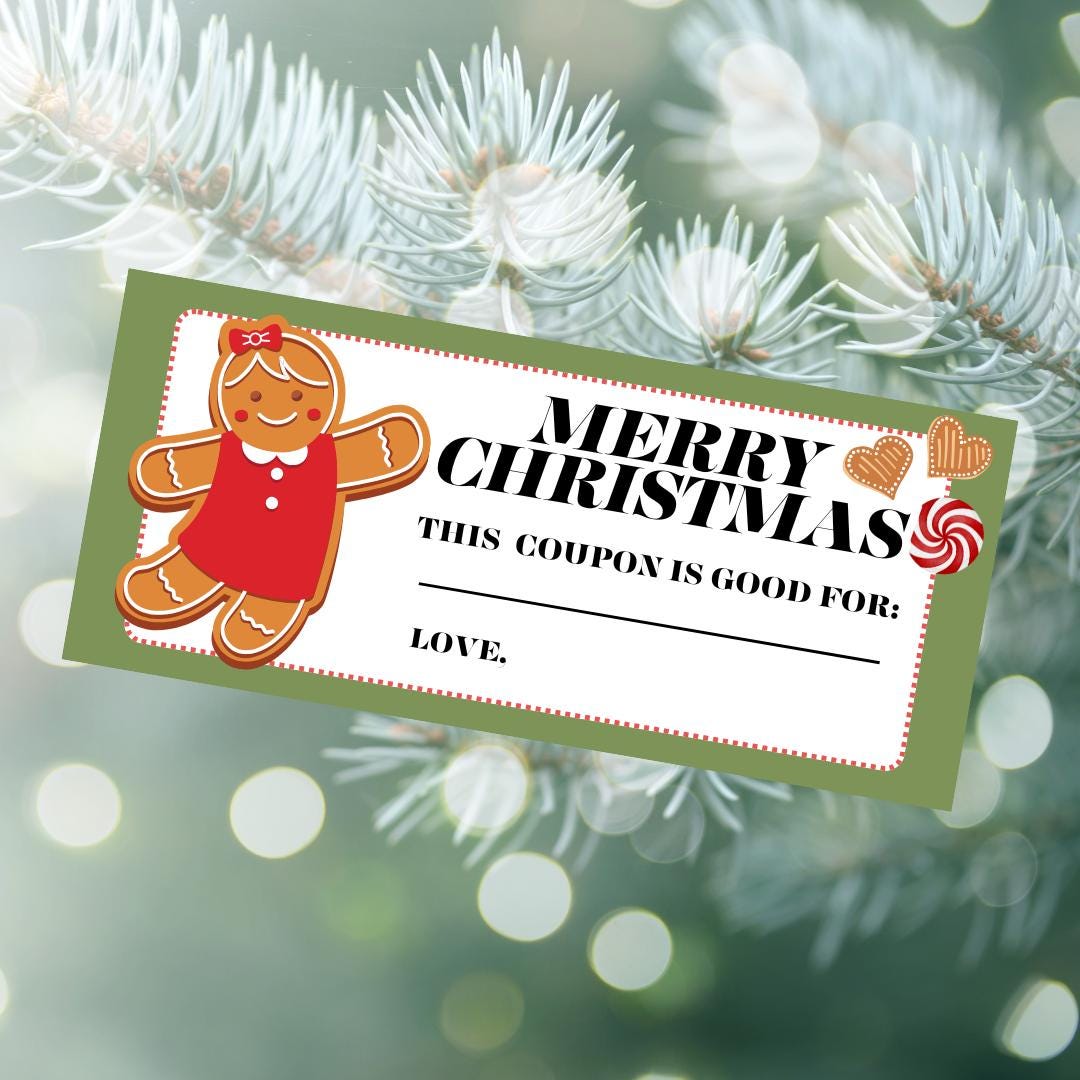 Printable Christmas Coupon Book for Grandkids Christmas Coupons for ...