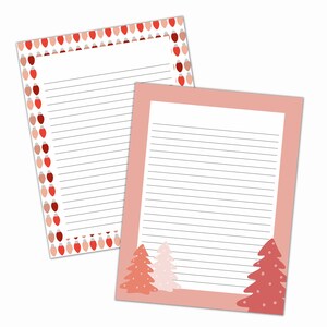 Printable Pink Christmas Stationary Printable Cute Christmas Stickers ...