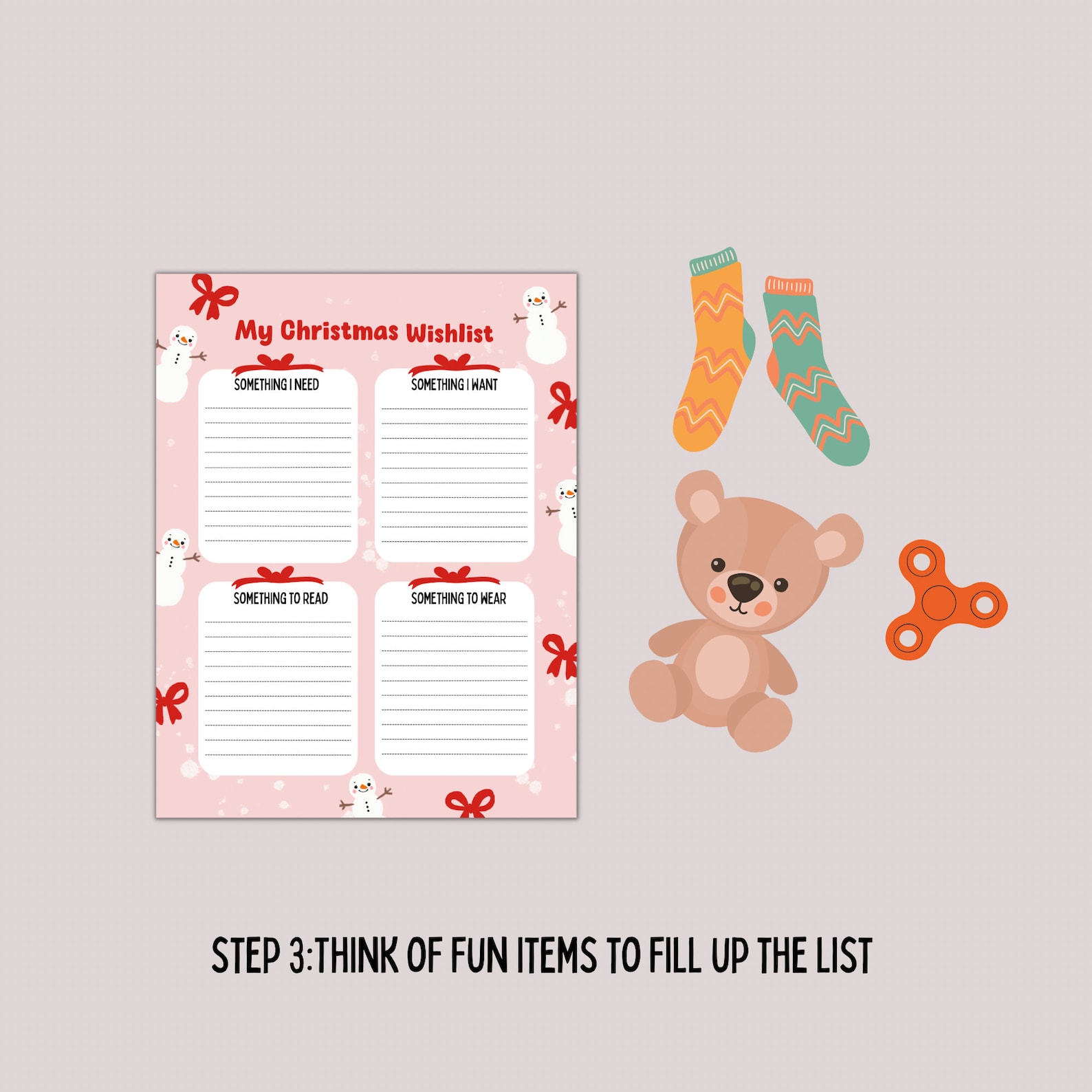 Printable Christmas List Template Christmas Planner Digital Download ...