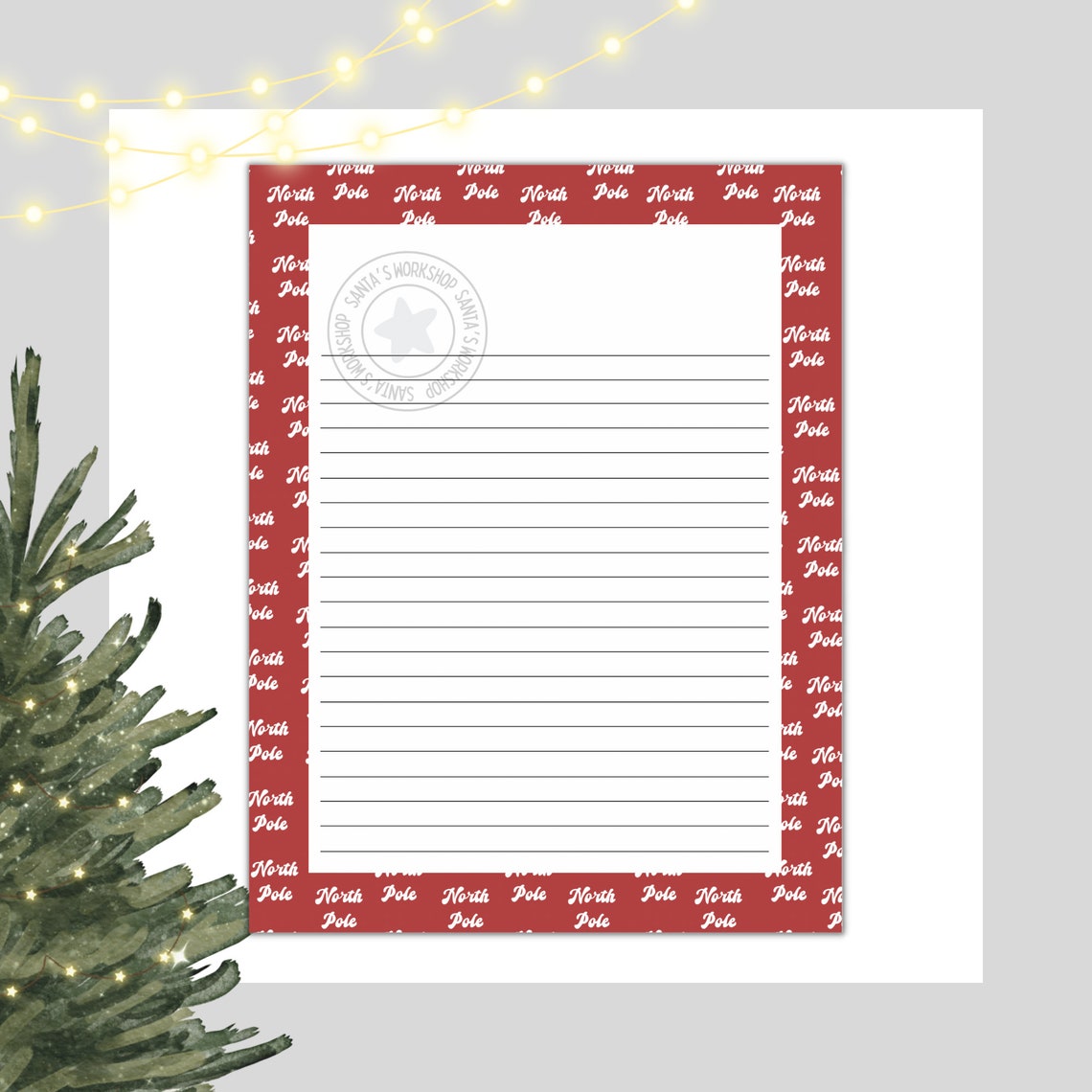 Printable Christmas Stationary Printable Letter From Santa Letter From ...