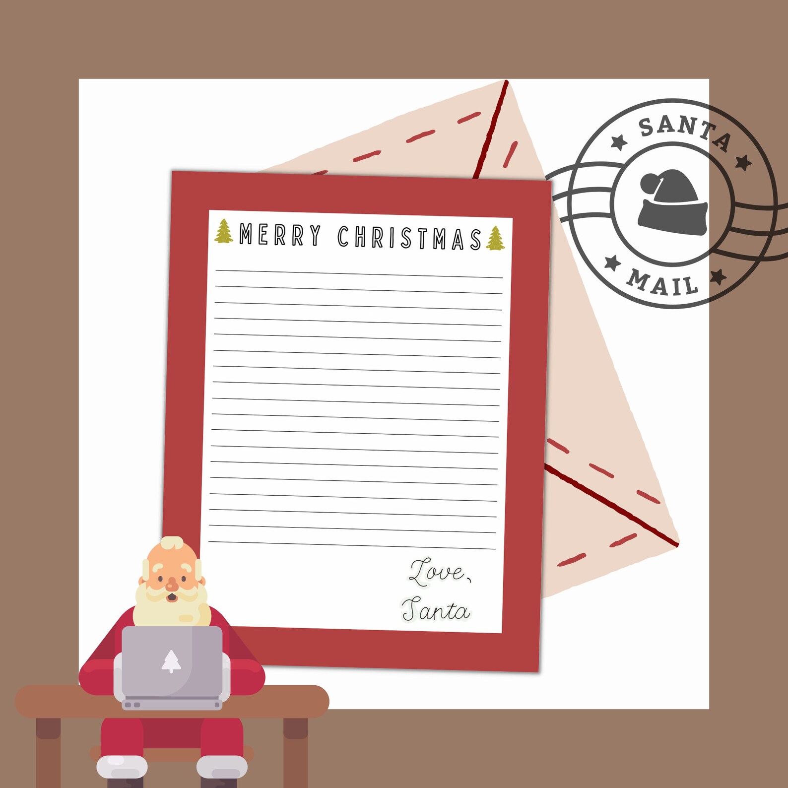 Printable Christmas Stationary Printable Letter From Santa Letter From ...