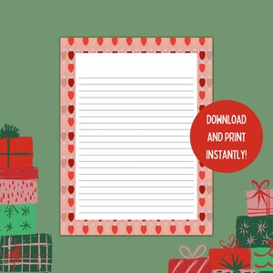 Printable Pink Christmas Stationary Printable Cute Christmas Stickers ...