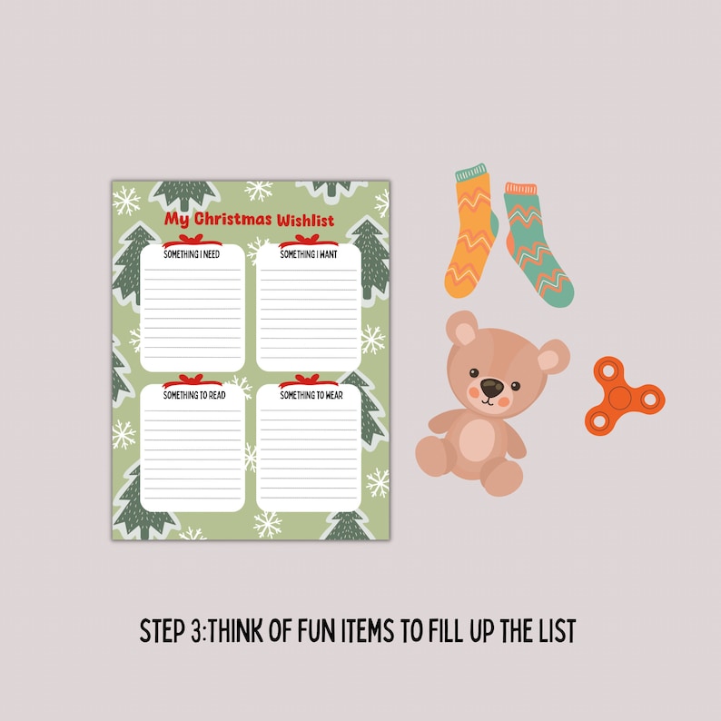 Printable Kids Christmas List Template Printable Christmas List for ...