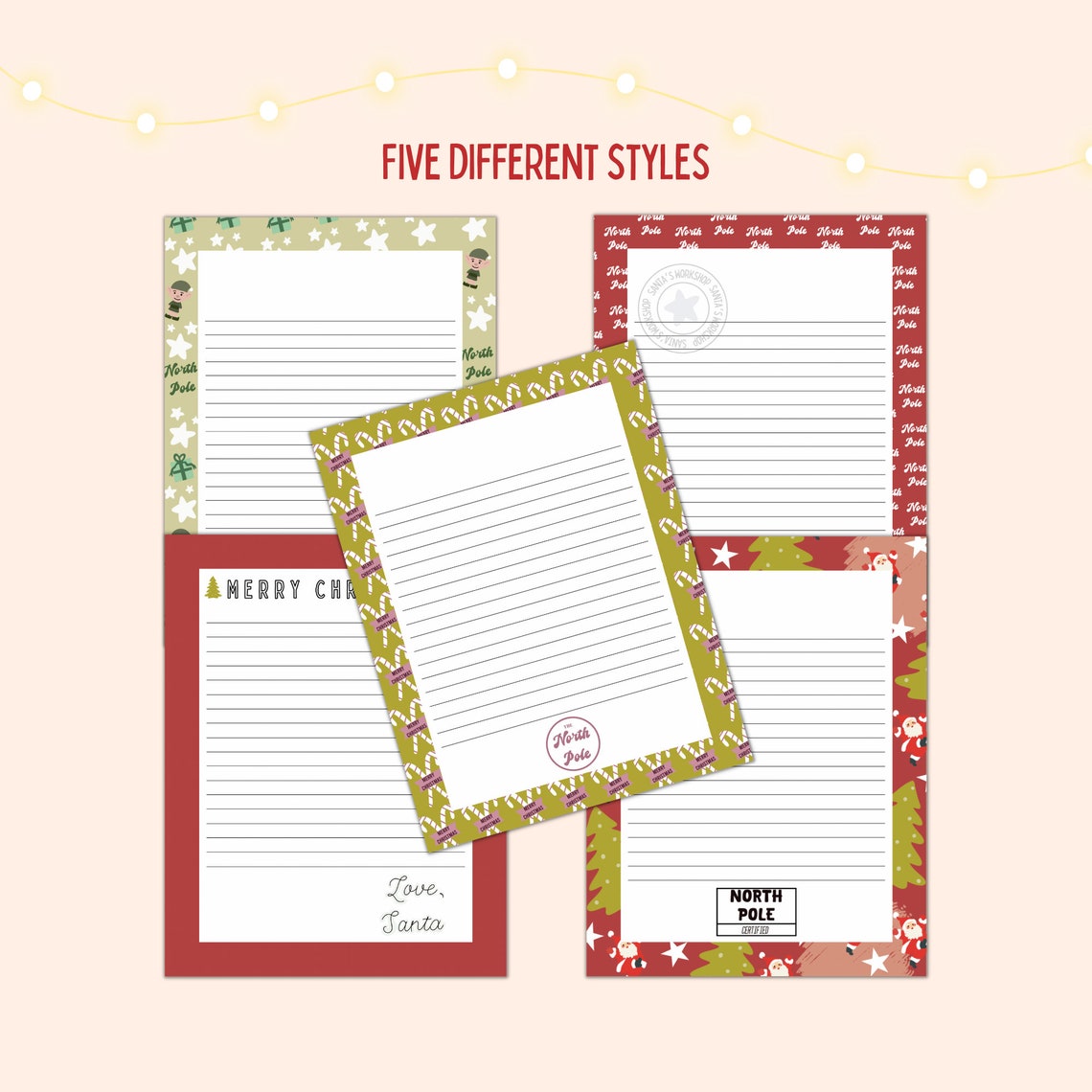 Printable Christmas Stationary Printable Letter From Santa Letter From ...