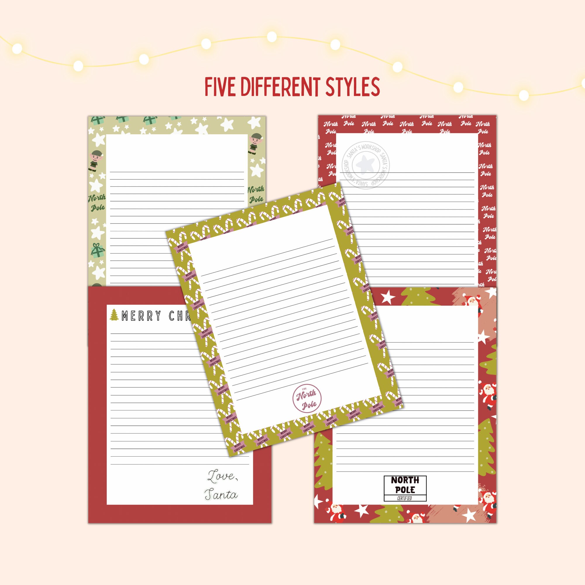 Printable Christmas Stationary Printable Letter From Santa Letter From ...