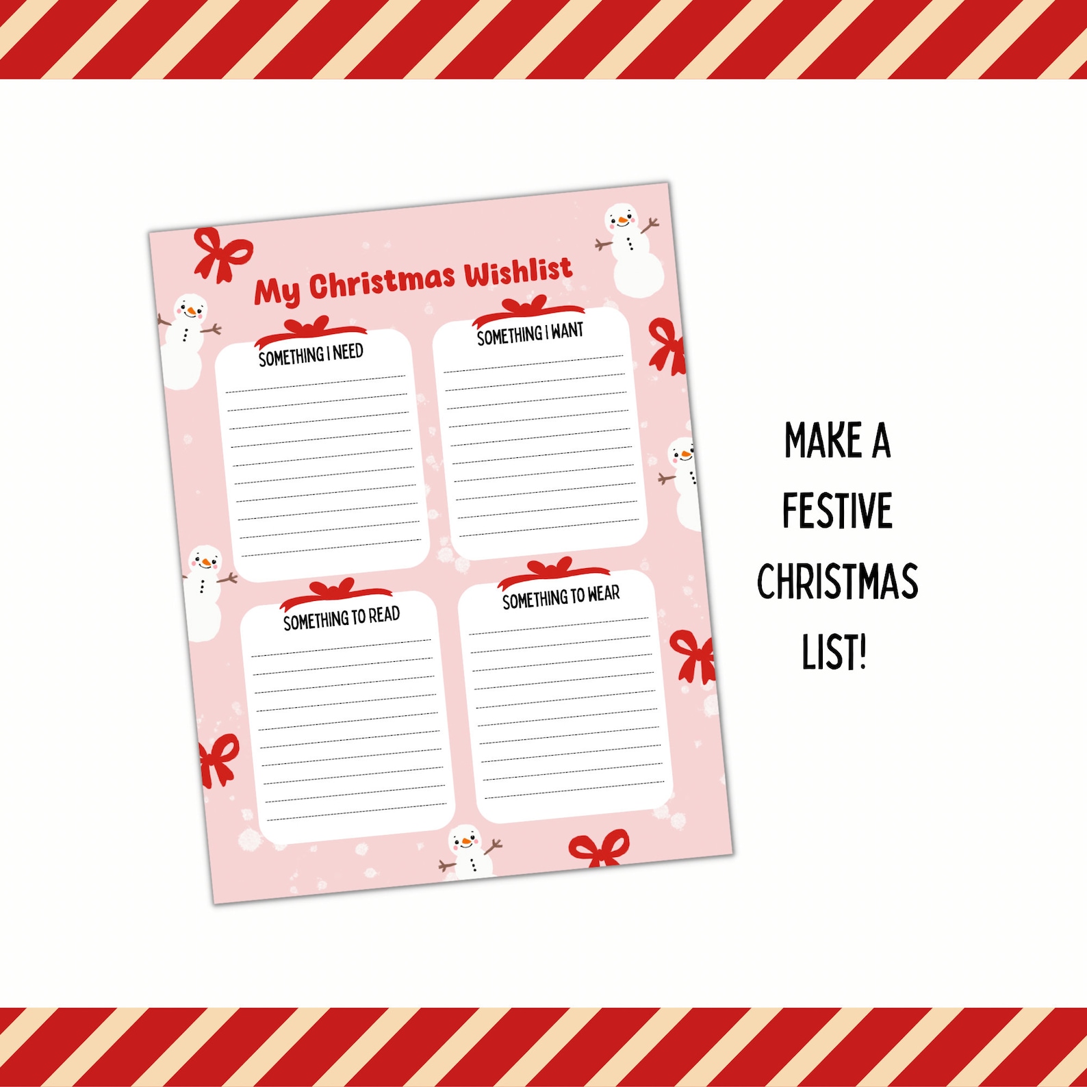 Printable Christmas List Template Christmas Planner Digital Download ...