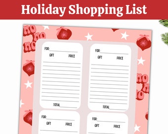 Printable Christmas List Template Christmas Planner Digital - Etsy