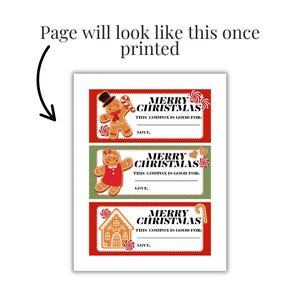 Printable Christmas Coupon Book for Grandkids Christmas Coupons for ...