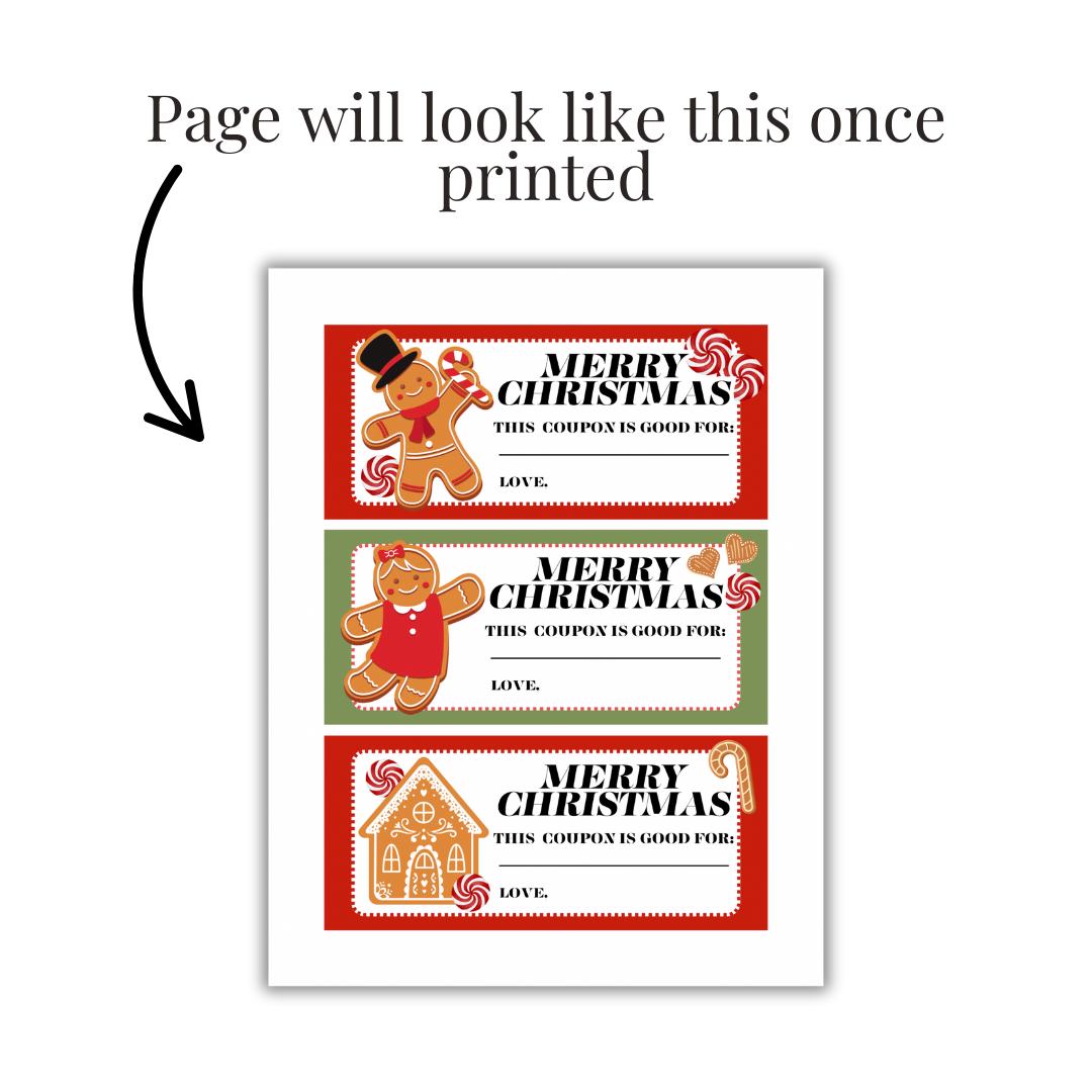 Printable Christmas Coupon Book for Grandkids Christmas Coupons for ...