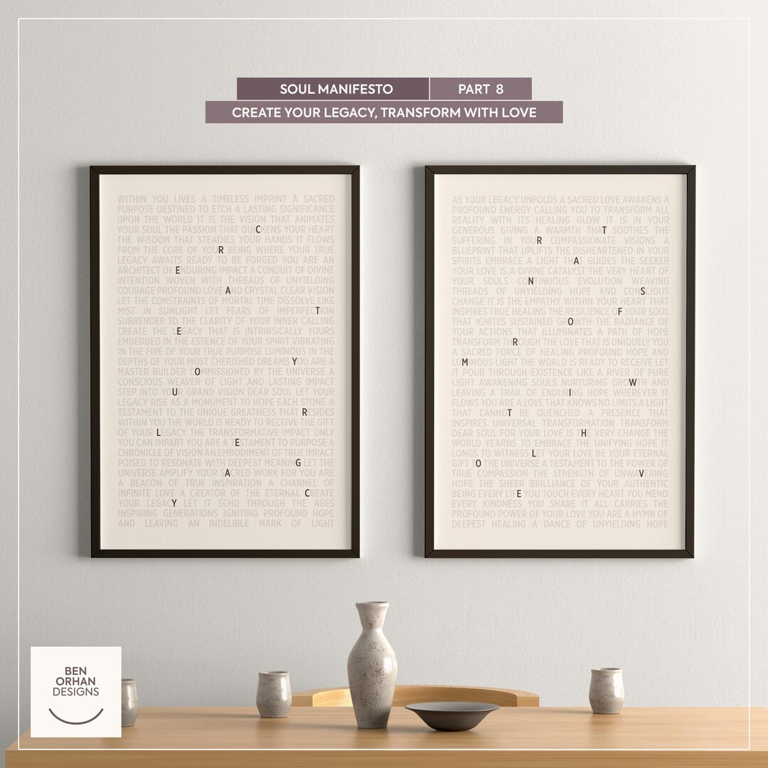 Create Your Legacy Art Print, Soul Manifesto Journey Part 8, Digital ...