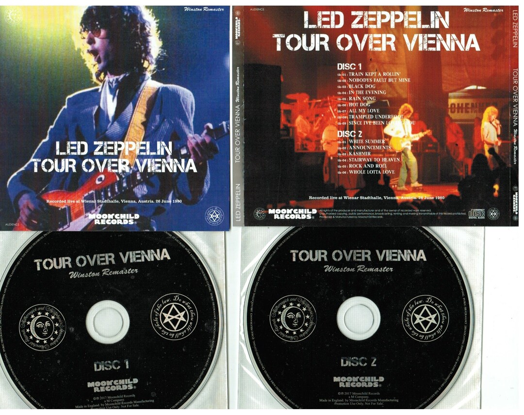 Led Zeppelin 2CD Tour Over Vienna 6/26/1980 Winston Remaster - Etsy