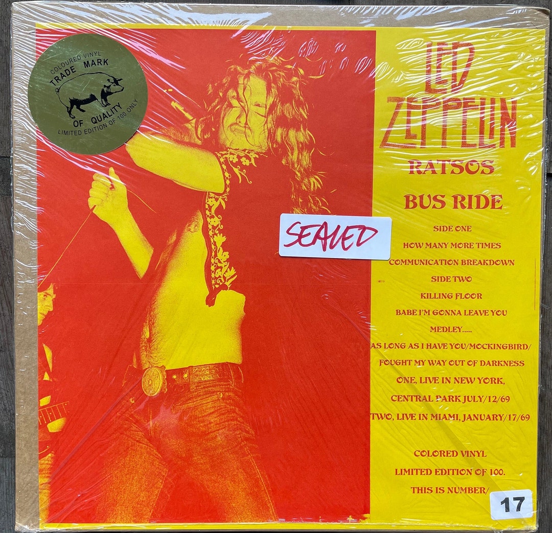 Led Zeppelin LP Ratsos Bus Ride Rare Euro Splatter Vinyl SEALED TMOQ - Etsy
