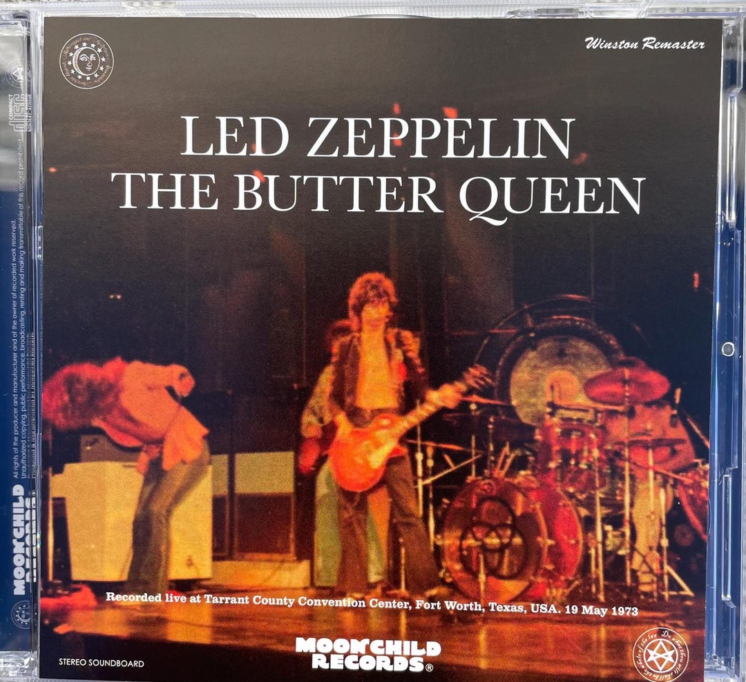 Led Zeppelin 2CD the Butter Queen Ft. Worth, TX 1973 Winston Remasters ...
