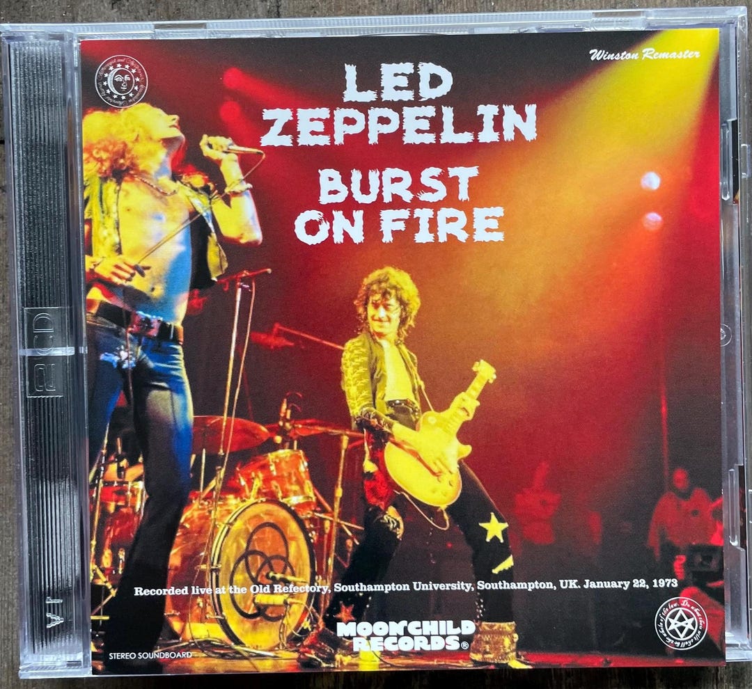 Led Zeppelin 2CD Burst on Fire Southampton UK 1973 Winston Remasters - Etsy