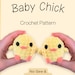 Baby Chick Crochet Pattern PDF - Amigurumi Pattern, Animals, Chunky ...