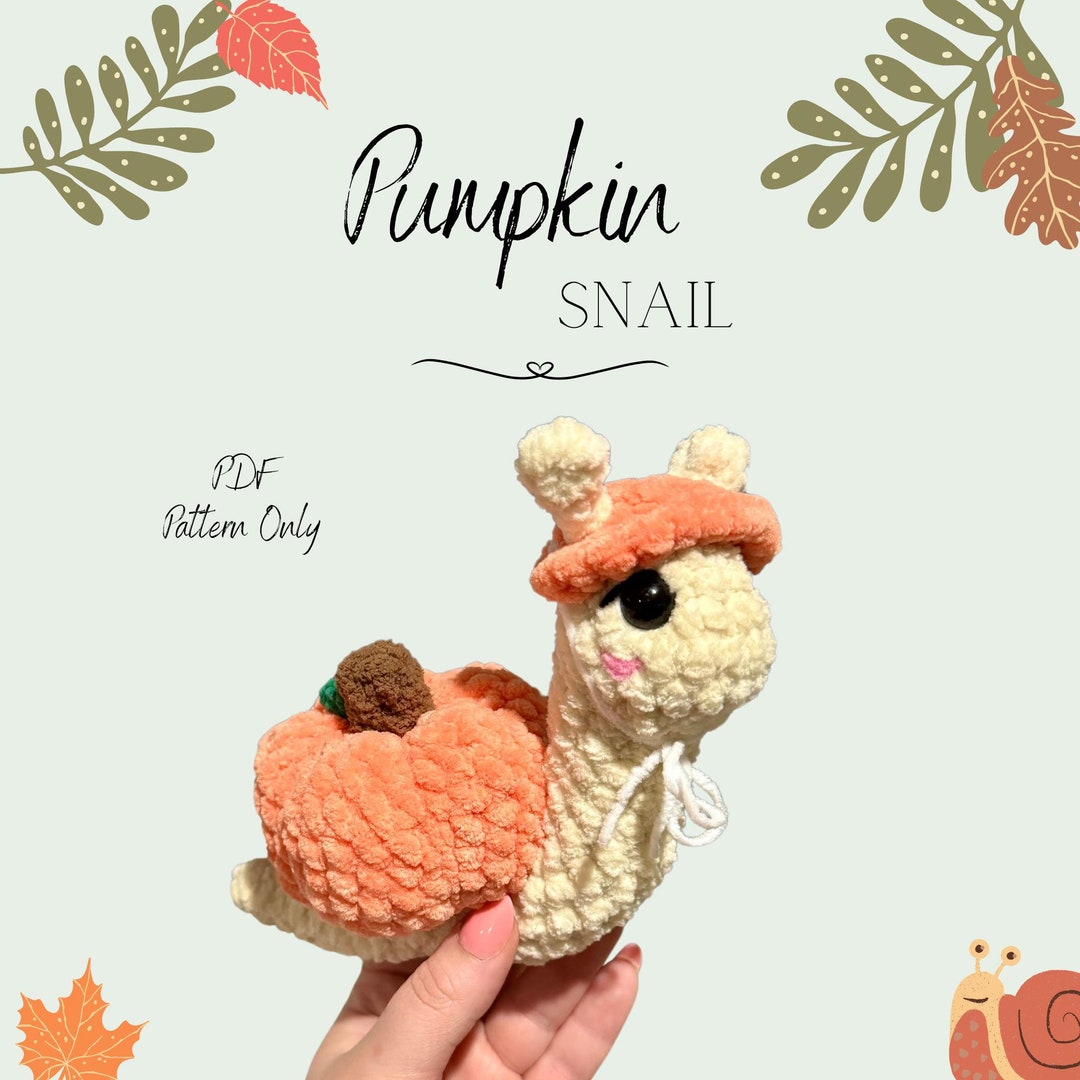 Pumpkin Snail Crochet Pattern PDF - Amigurumi Pattern, Animals, Chunky ...