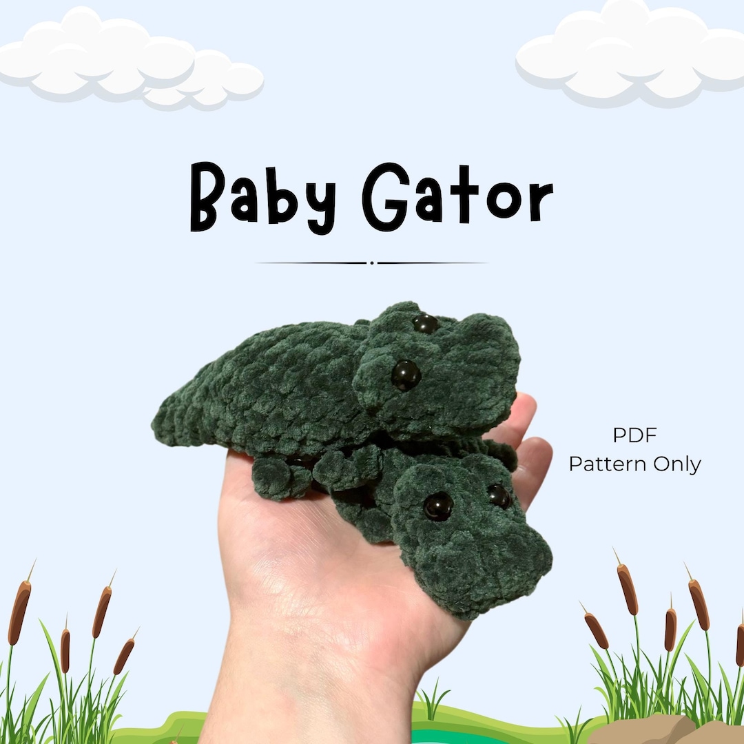 Baby Alligator Crochet Pattern PDF - Gator, Amigurumi, Chunky Yarn ...