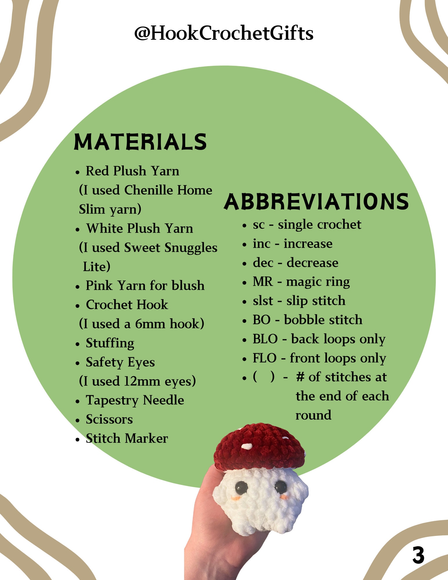 Chunky Mushroom Pop Crochet Pattern PDF Amigurumi Pattern, Animals ...