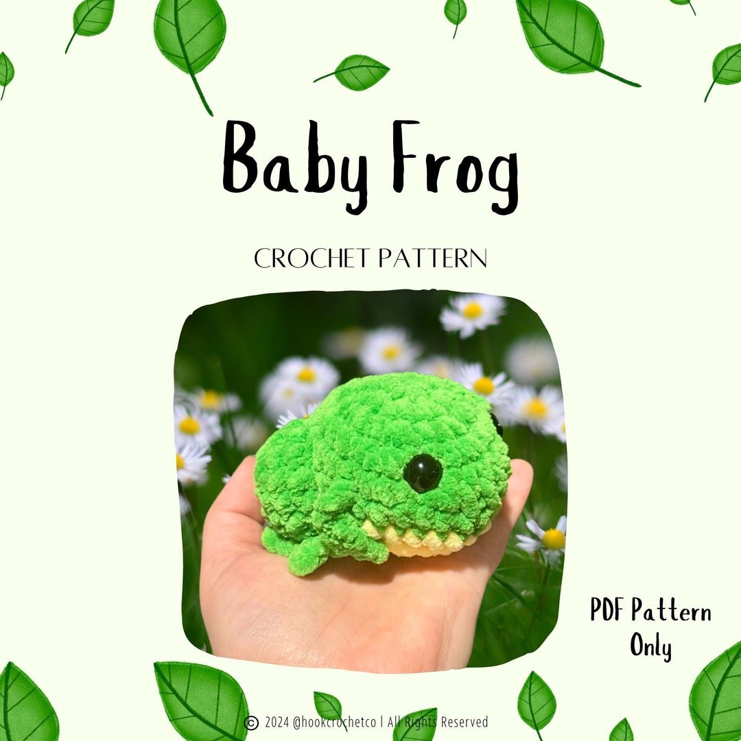 Baby Frog Crochet Pattern PDF - Amigurumi Pattern, Animals, Chunky Yarn ...