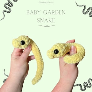Baby Garden Snake Crochet Pattern PDF - Amigurumi Pattern, Animals ...