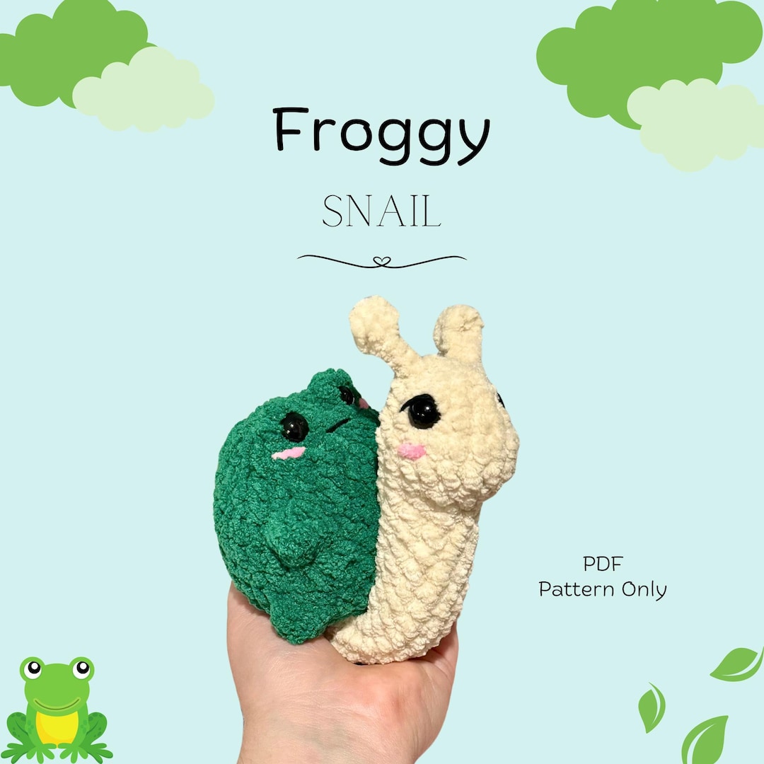 Frog Snail Crochet Pattern PDF - Froggy, Amigurumi Pattern, Animals ...
