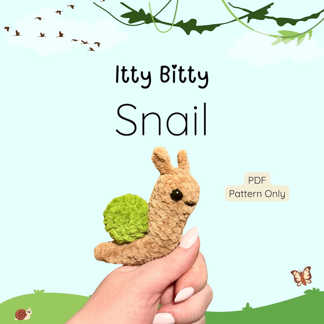 Itty Bitty Snail Crochet Pattern PDF - Amigurumi, Chunky Yarn, Decor ...