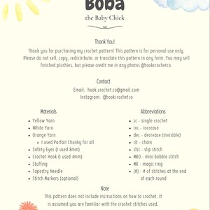 Boba the Baby Chick Crochet Pattern PDF - Amigurumi Pattern, Animals ...