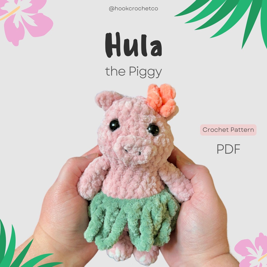 Pig Crochet Pattern PDF - Hula, Hawaiian, Summer, Amigurumi, Sprite ...