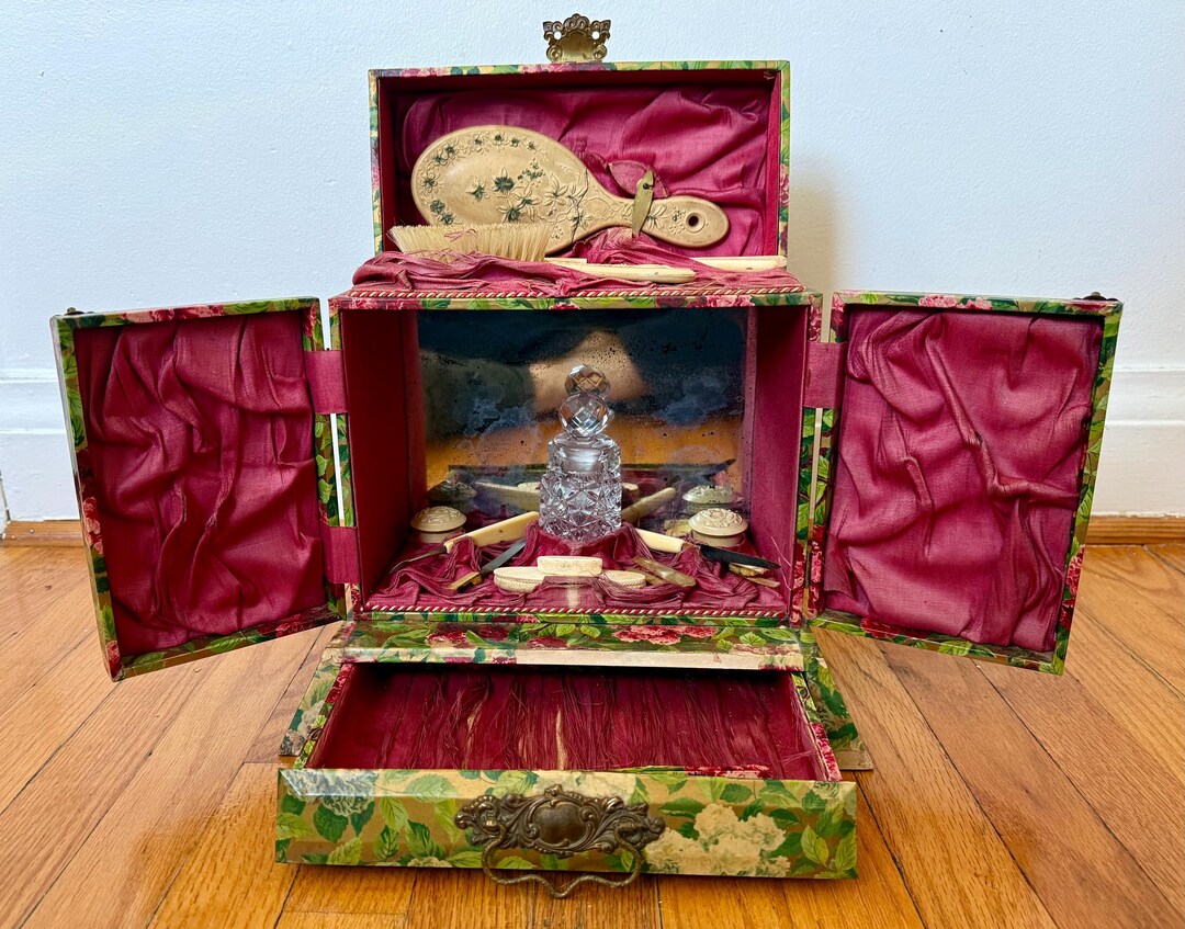 Celluloid Victorian Lady's Necessaire Table Top Toiletry Vanity Box - Etsy