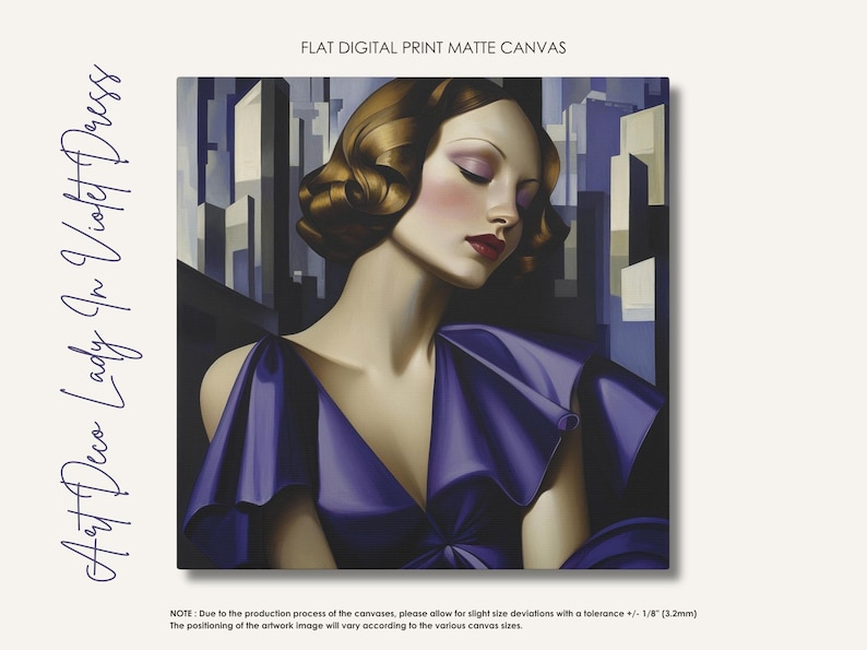 Art Deco Lady Portrait Print • 1920s Vintage Glamour Wall Décor ...