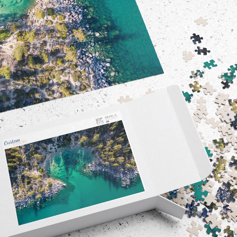 Aerial View of Secret Cove Beach at Lake Tahoe Jigsaw Puzzle (110, 252 ...