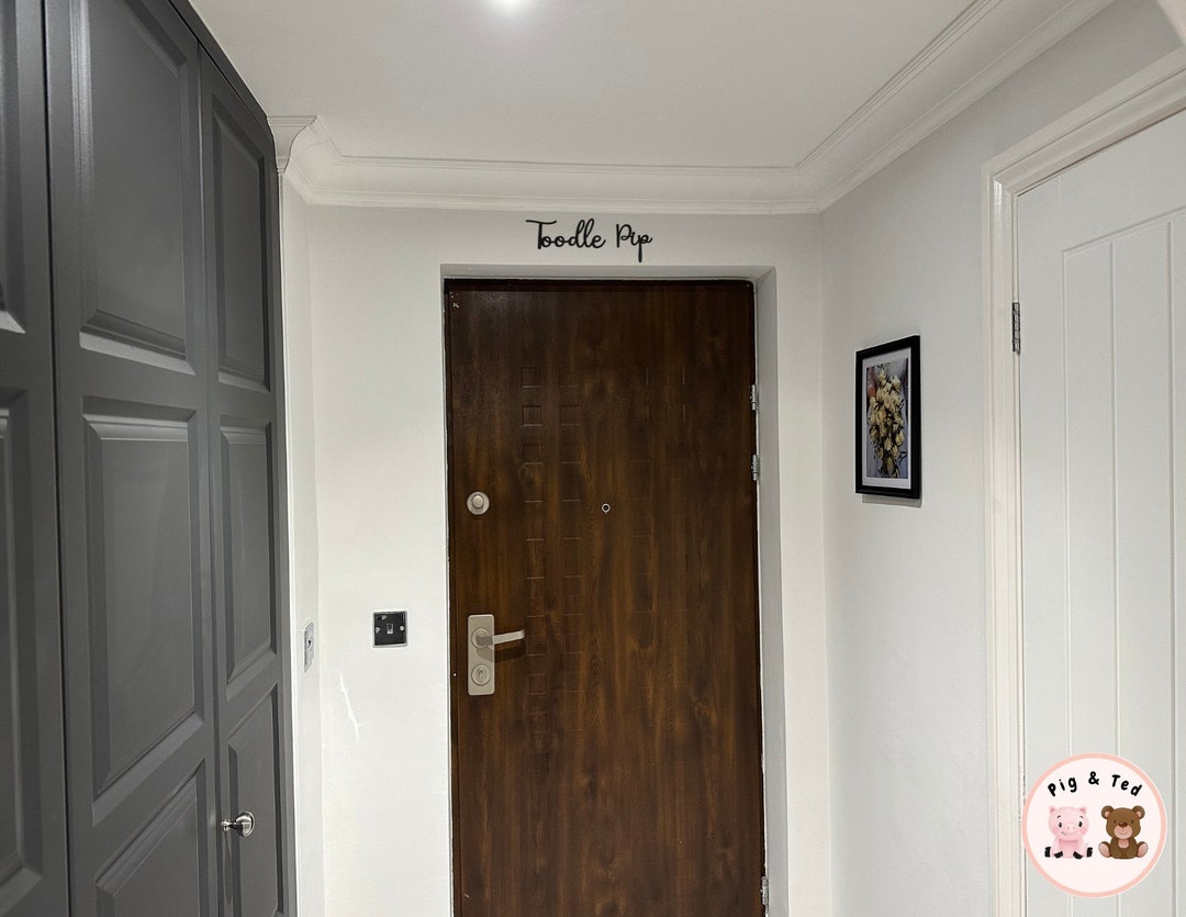 Toodle Pip Wooden Sign, Wall Art for an Entrance or Hallway, Hand ...