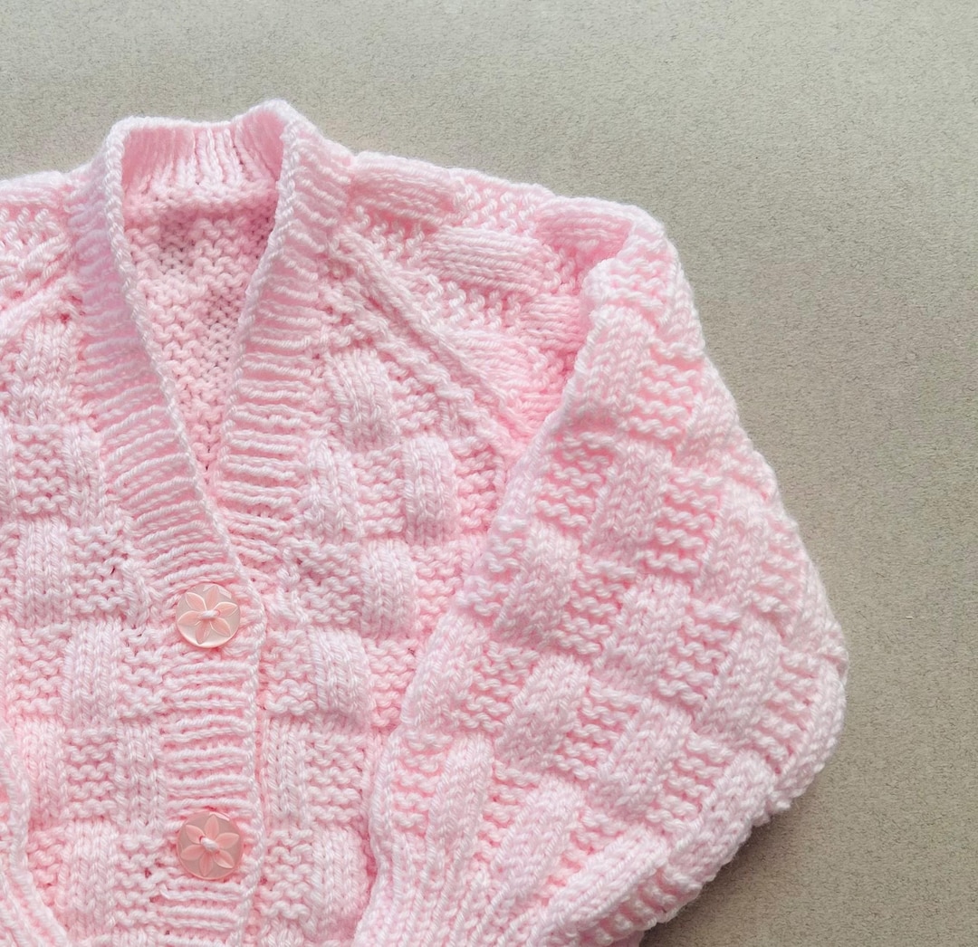 Hand-knitted Baby Cardigan: Super Soft Baby Wool, Sizes Newborn to 12 ...