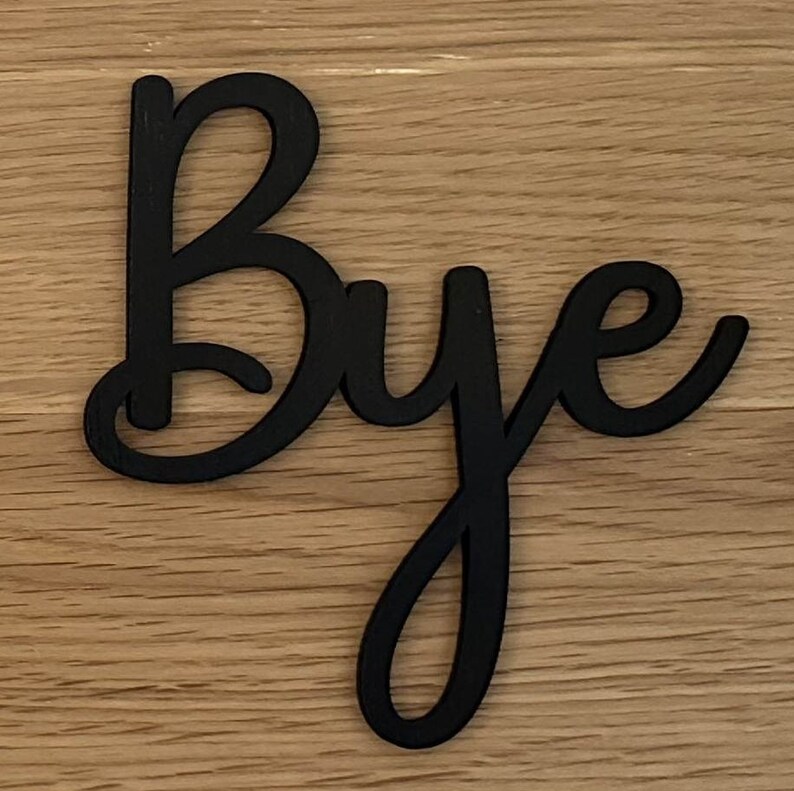 Love You Bye Wooden Sign Wall Art for an Entrance or Hallway - Etsy UK