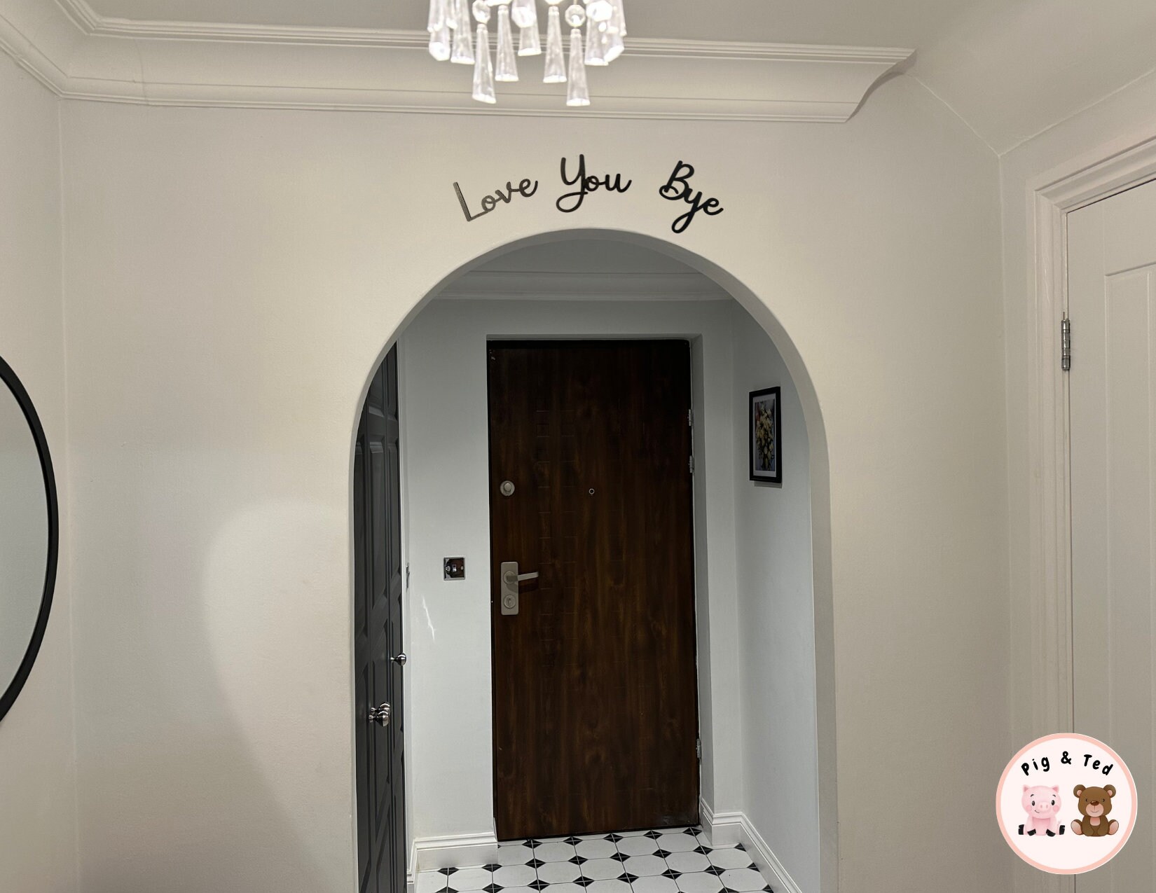 Love You Bye Wooden Sign Wall Art for an Entrance or Hallway - Etsy UK