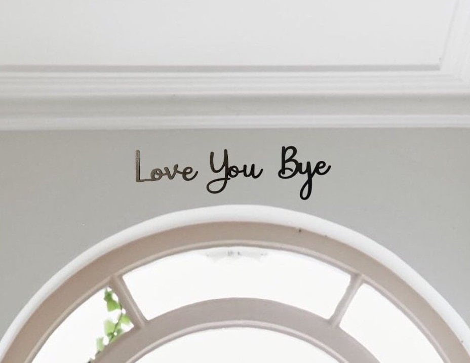 Love You Bye Wooden Sign Wall Art for an Entrance or Hallway - Etsy UK
