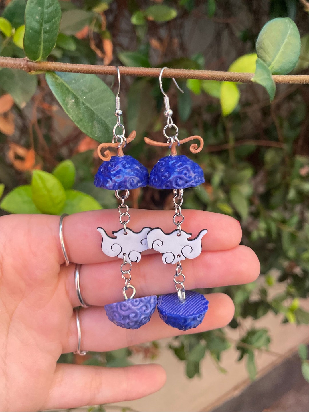 One Piece Theme Drop Earrings-gomu Gomu No Mi Fruit-devil Fruit/sea ...