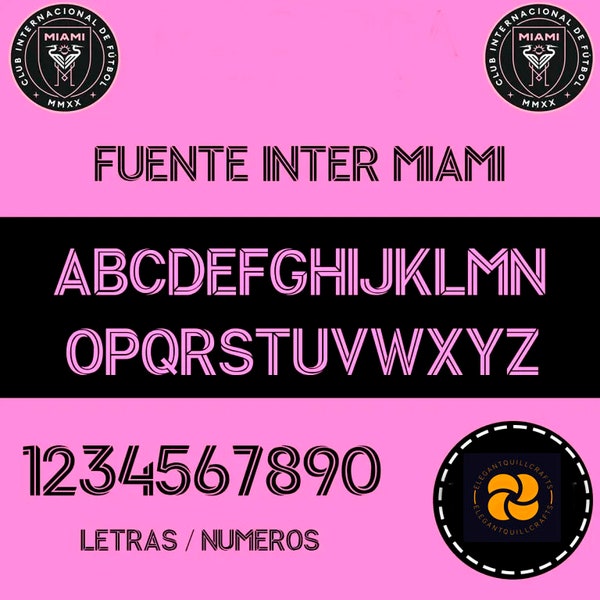 Inter Miami Font - Etsy