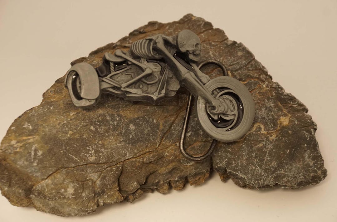 Interchangeable Belt Buckle Skeleton on Trike Belt Buckle 3 Wheels ...