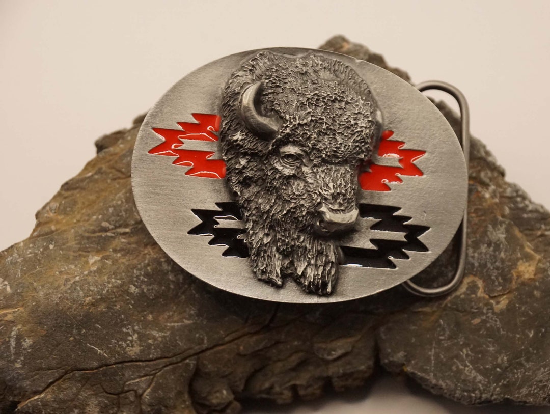 Belt Buckle of an American Bison - Etsy