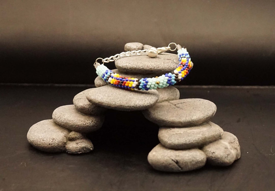 Native Beaded Bracelet Turquoise - Etsy