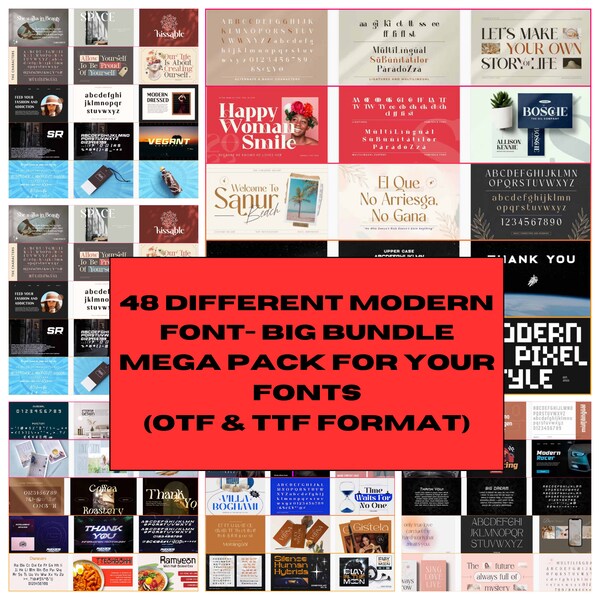 Modern Font - Etsy
